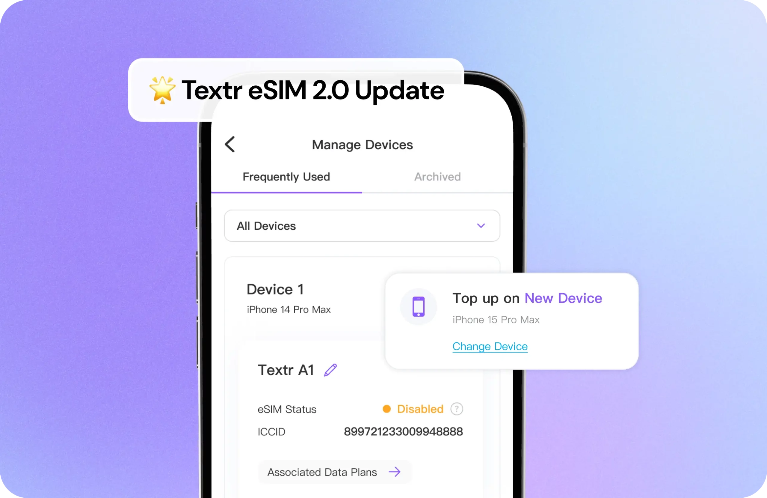 Textr eSIM 2.0: Multi-Device Management & Plan Switching! - Textr eSIM